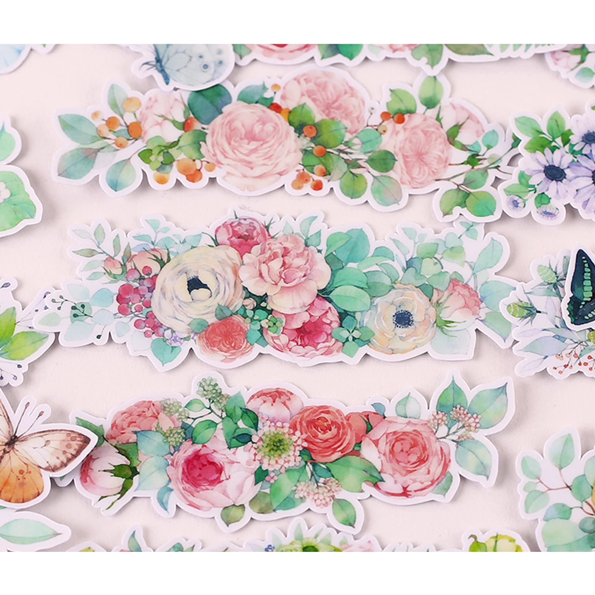 Flower Stickers | Leaf Cute Flower Botanical Plant Themed , Decorative ...
