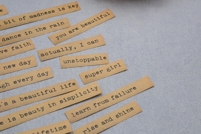 Retro Quotes Stickers, Die Cut Stickers, Kraft Paper Stickers, Words ...