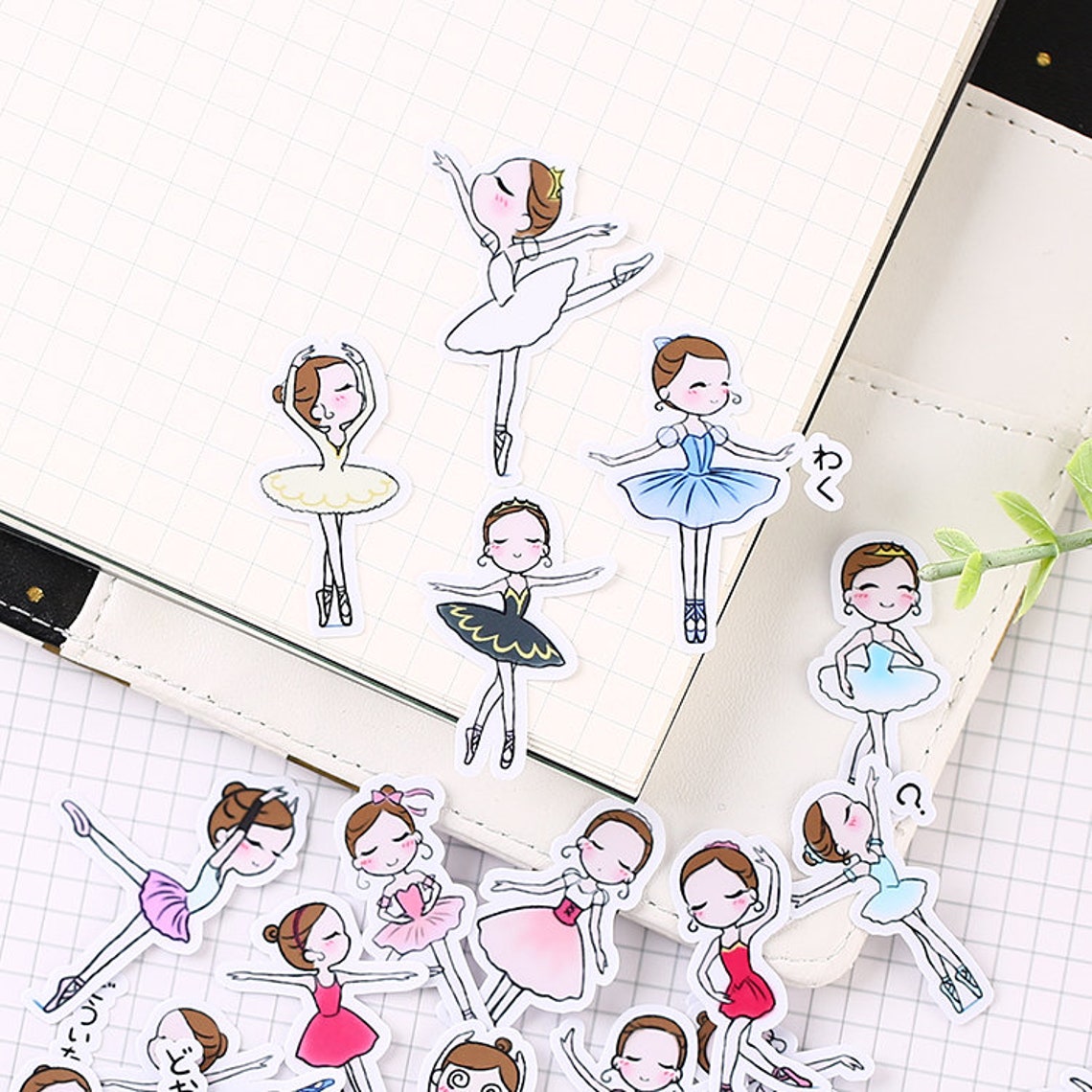 Cute Dancing Ballet Girl Stickers Small Ballet Girls | Etsy