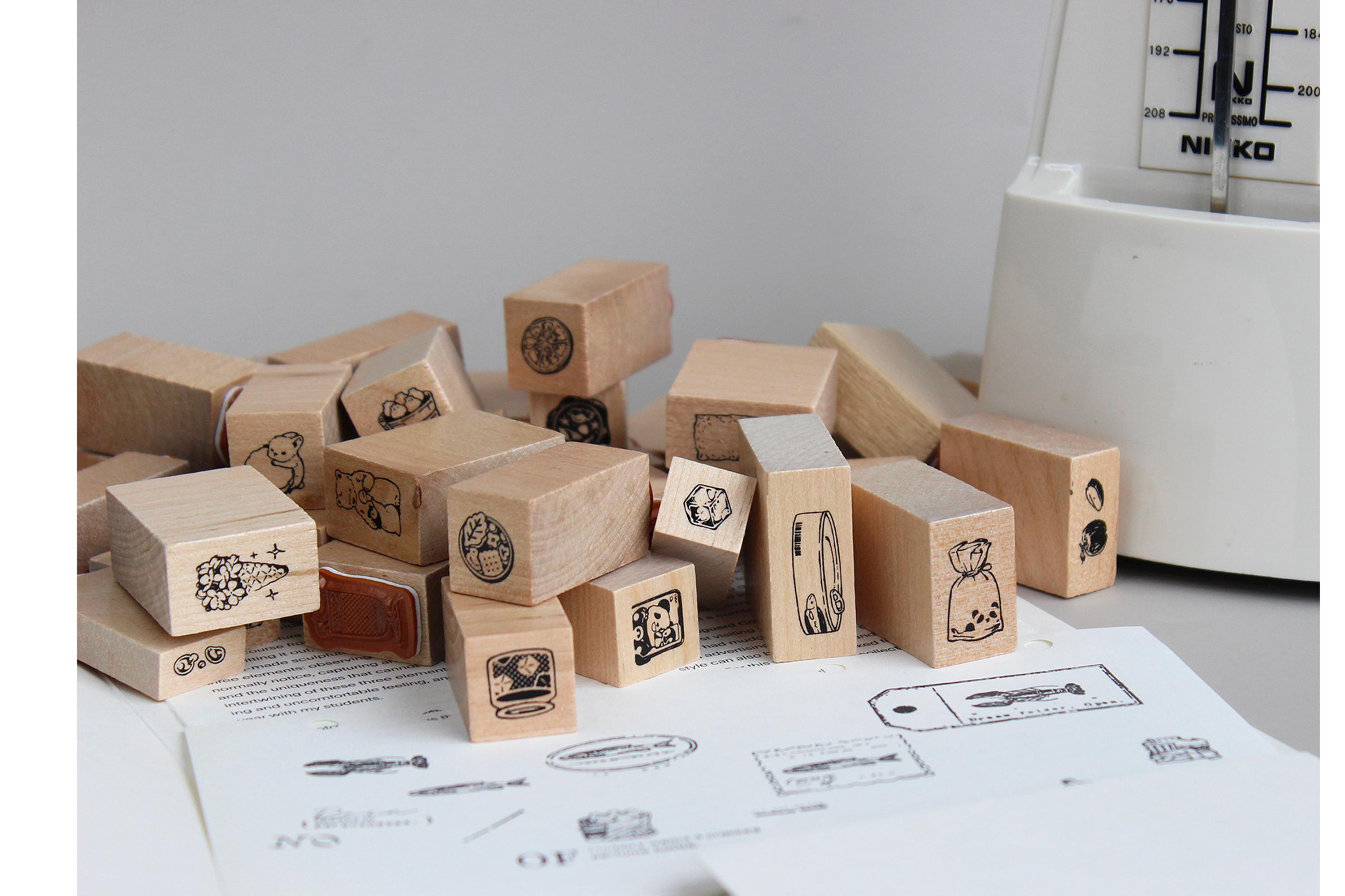 Wood Stamp Rubber Stamp 38 Options | Small Wood Rubber Stamps- Daily ...