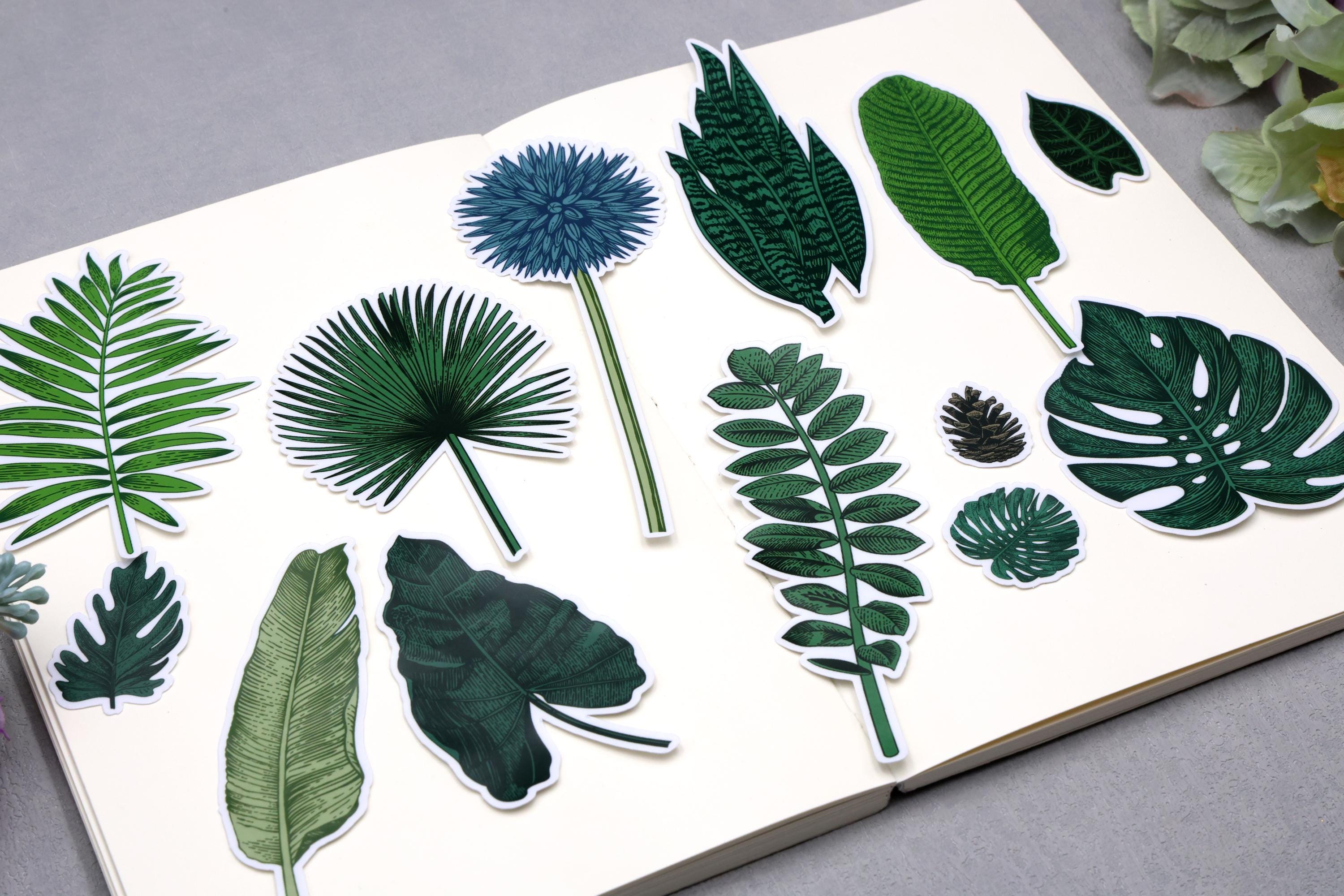 Botanical Leaf Stickers | Leaves Plants Themed Decorative Stickers, Die ...