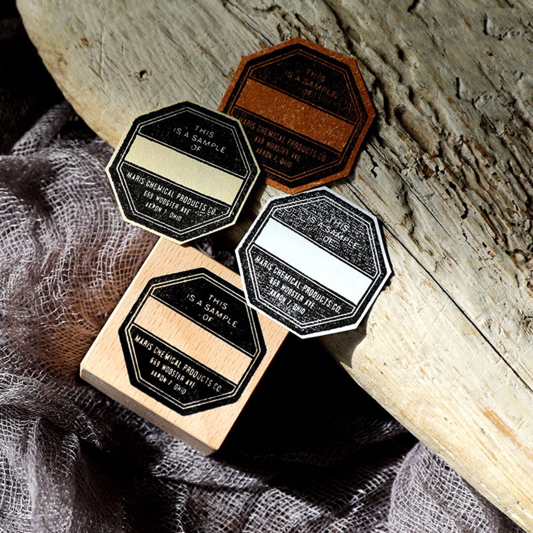 Vintage Sample Label Wooden Stamps Label, Samples Vintage Style Number ...