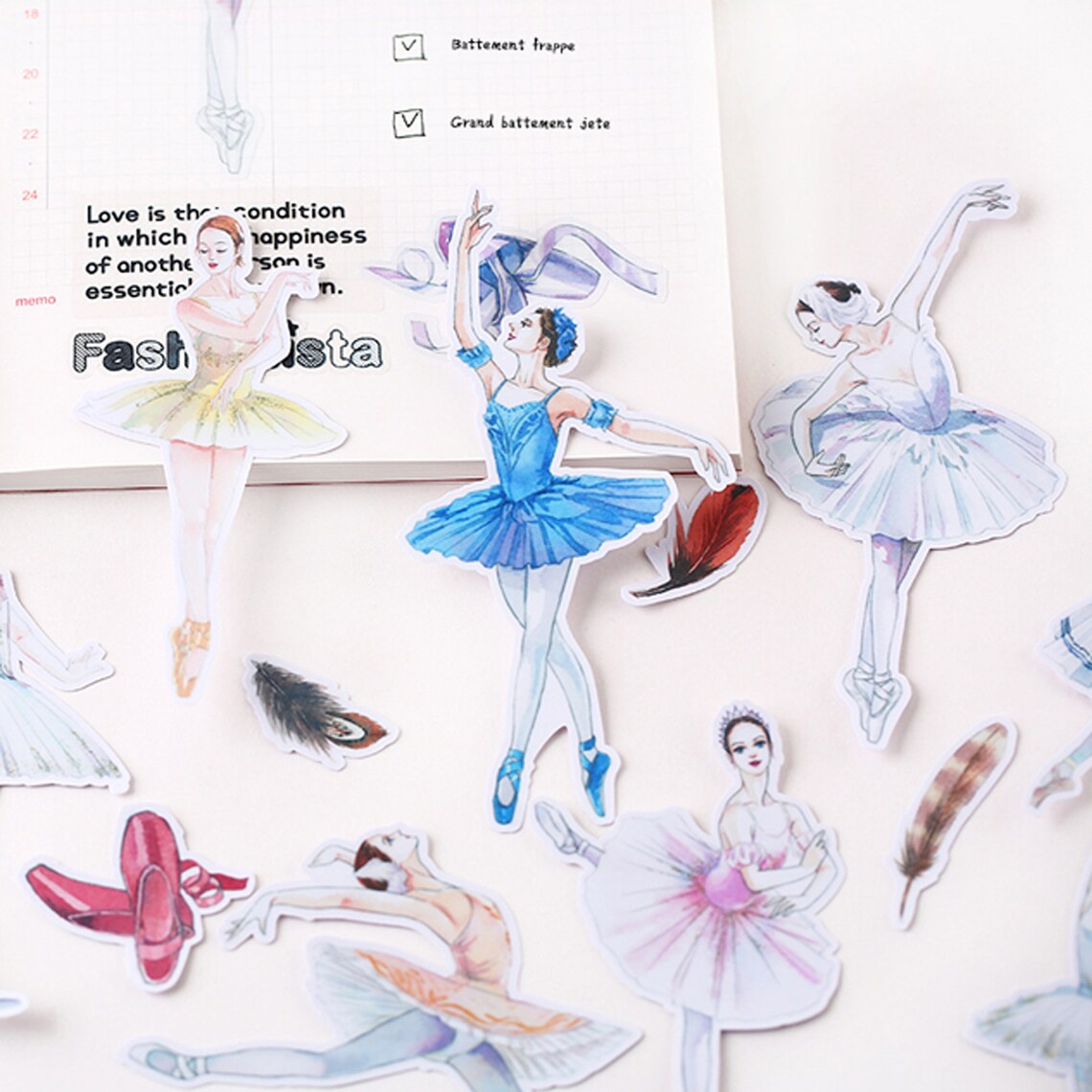 Dancing Ballet Girl Stickers Ballet Girls Watercolor Style - Etsy