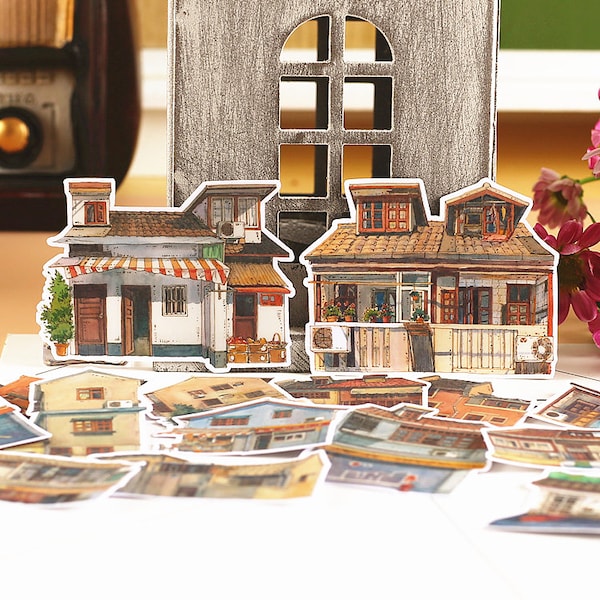 Buildings Stickers - Etsy