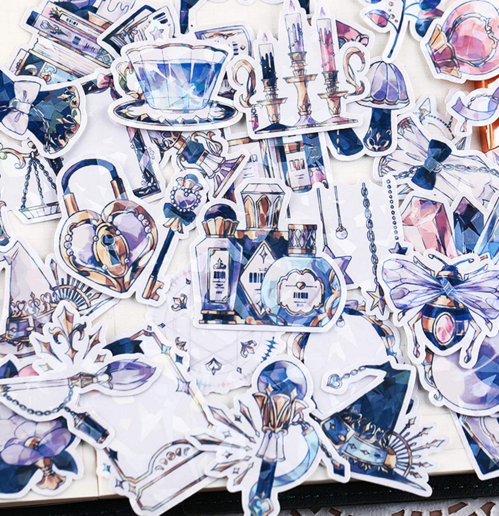 Magic Witch Perfume Crystal Cute Design Themed Stickers, Die Cut ...
