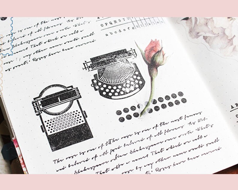 Clear Stamp Set / Clear Stamps / Vintage Typewriter Themed - Etsy