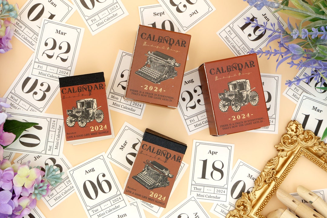 2024 Calendar Mini Calendar Small Calendar Pocket Calendar, Card, Junk ...