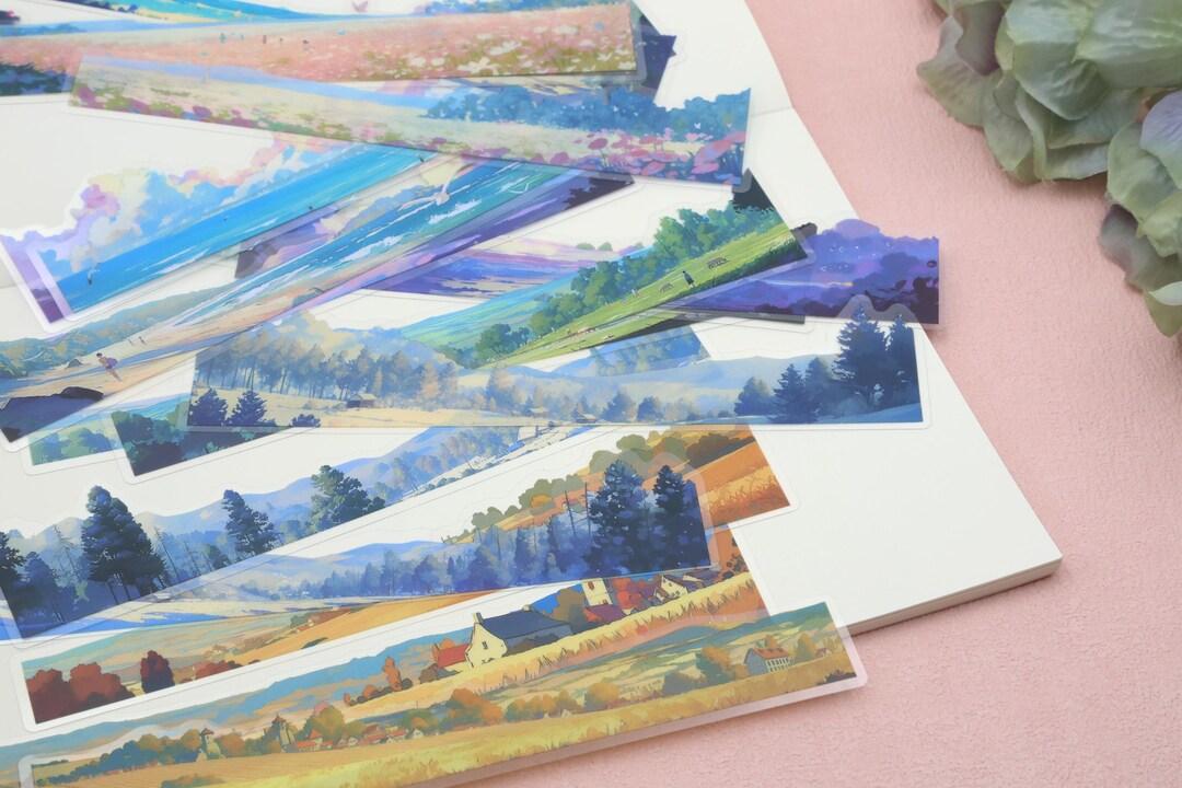 Nature Scene PET Strips Stickers | 20pcs/sheets Breathtaking Nature ...