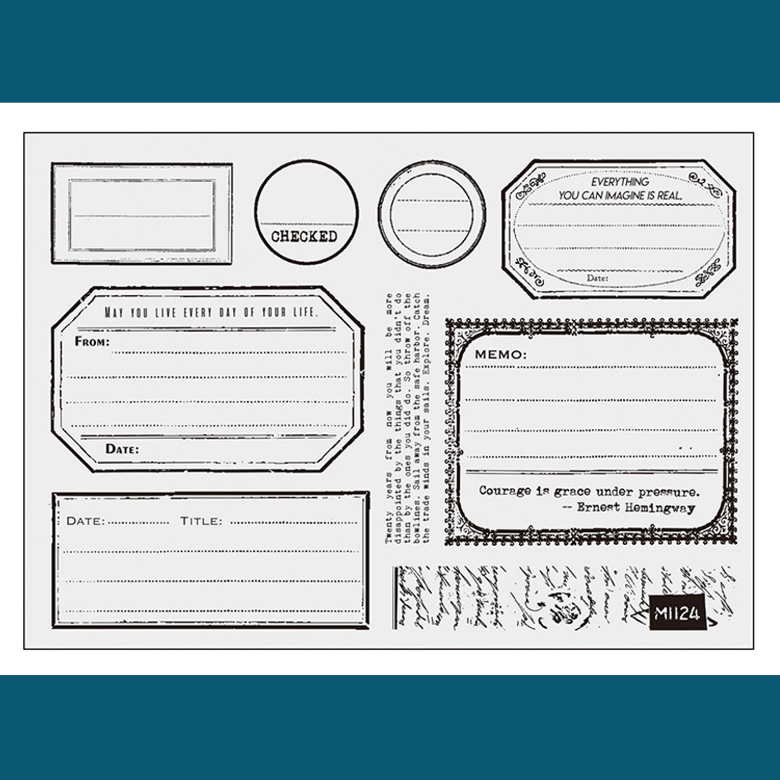 Cling Rubber Stamp Set / Rubber Stamps / Vintage Label Theme | Etsy