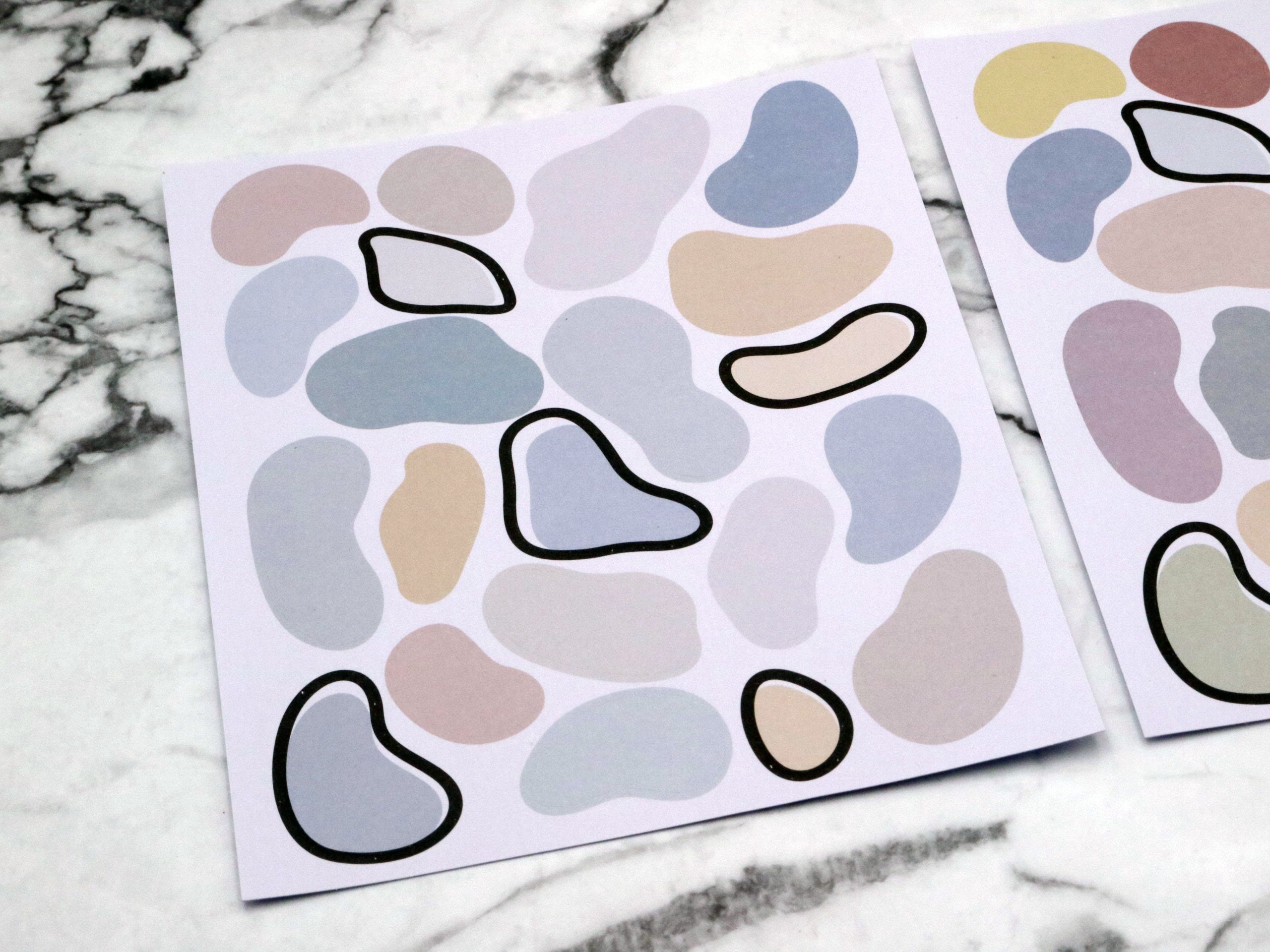 Cute Random Color Block Stickers Planner Sticker Planner | Etsy