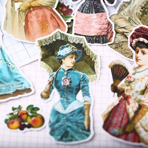 Vintage Girls Victorian Woman Characters Beauty Themed Decorative ...
