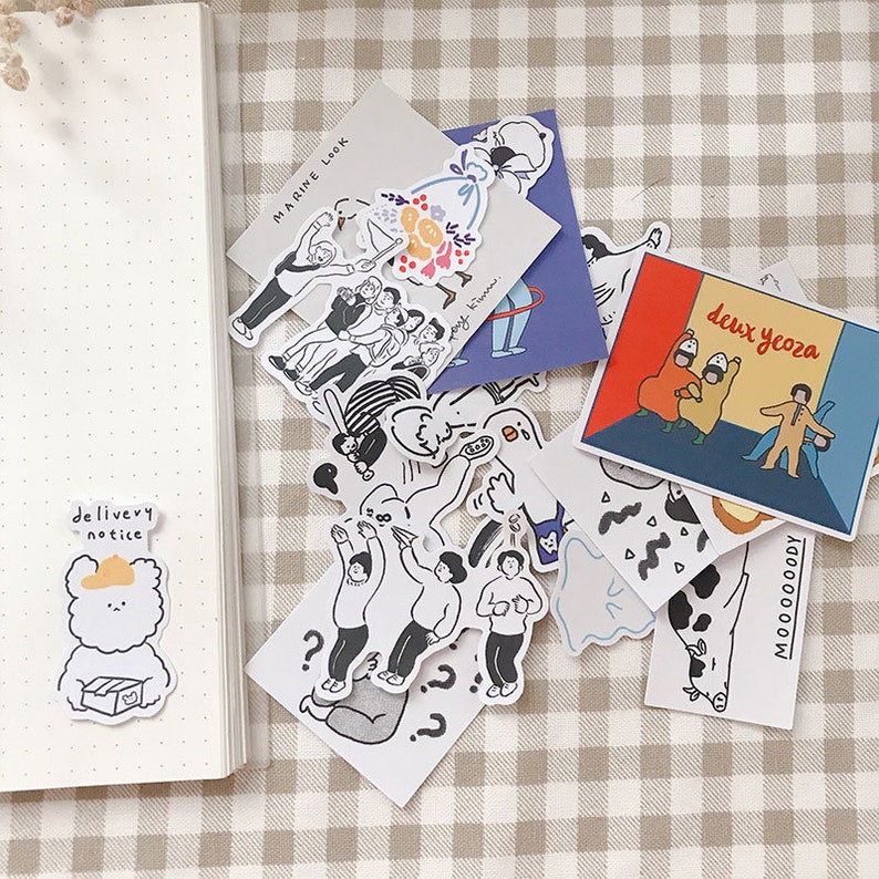 Simple Drawing Comic Stickers Humor Funny Stickers Stickers | Etsy