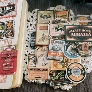 28pcs/pack Vintage Shop Banner Retro Ads Vintage Receipt Poster Themed ...