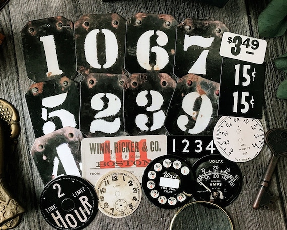 Vintage Number Clock Dial Number Ephemera Pack Themed Collage | Etsy