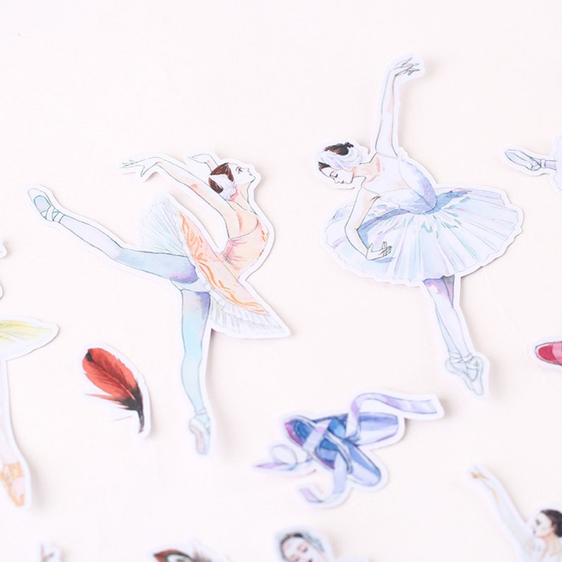 Dancing Ballet Girl Stickers Ballet Girls Watercolor Style - Etsy