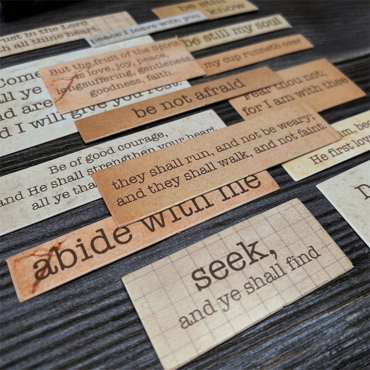 Vintage Quotes Cardstock Pieces Typewriter Font Word Quotes - Etsy