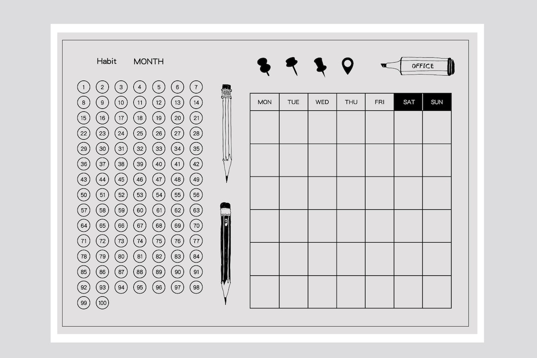 Clear Stamp Set / Clear Stamps / Calendartime Management Functional ...