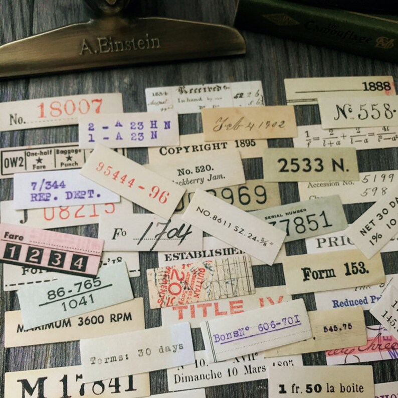 Vintage Postmark Receipt Stickers- Vintage Postmark Ticket , Ephemera ...