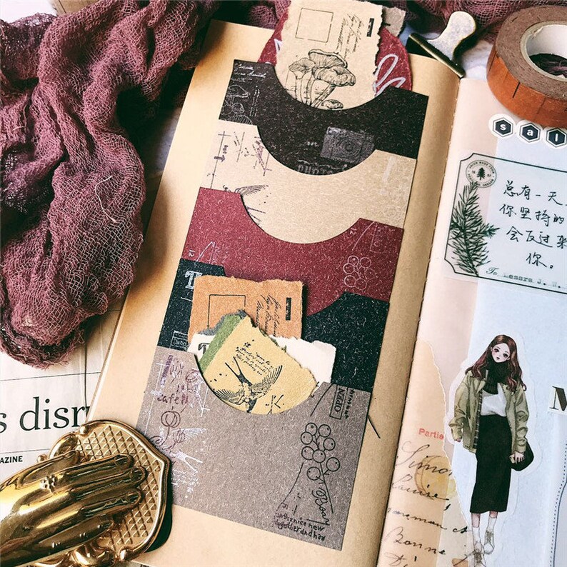 Ephemera paper 10pcs/pack thin paper pack Solid Color junk | Etsy