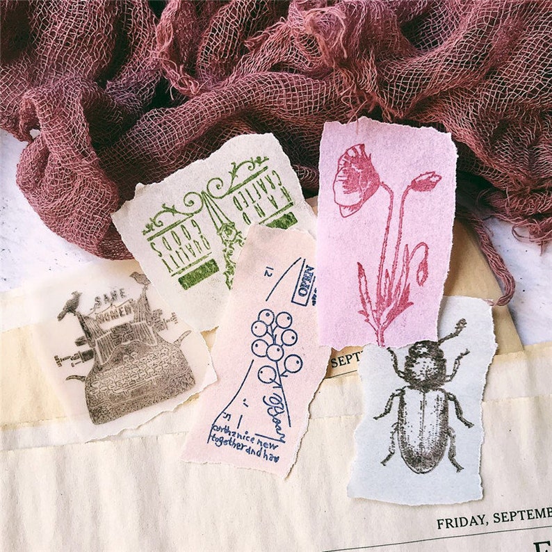 Ephemera paper 10pcs/pack thin paper pack Solid Color junk | Etsy