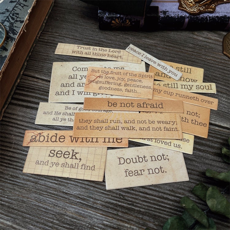 Vintage Quotes Cardstock Pieces Typewriter Font Word Quotes - Etsy