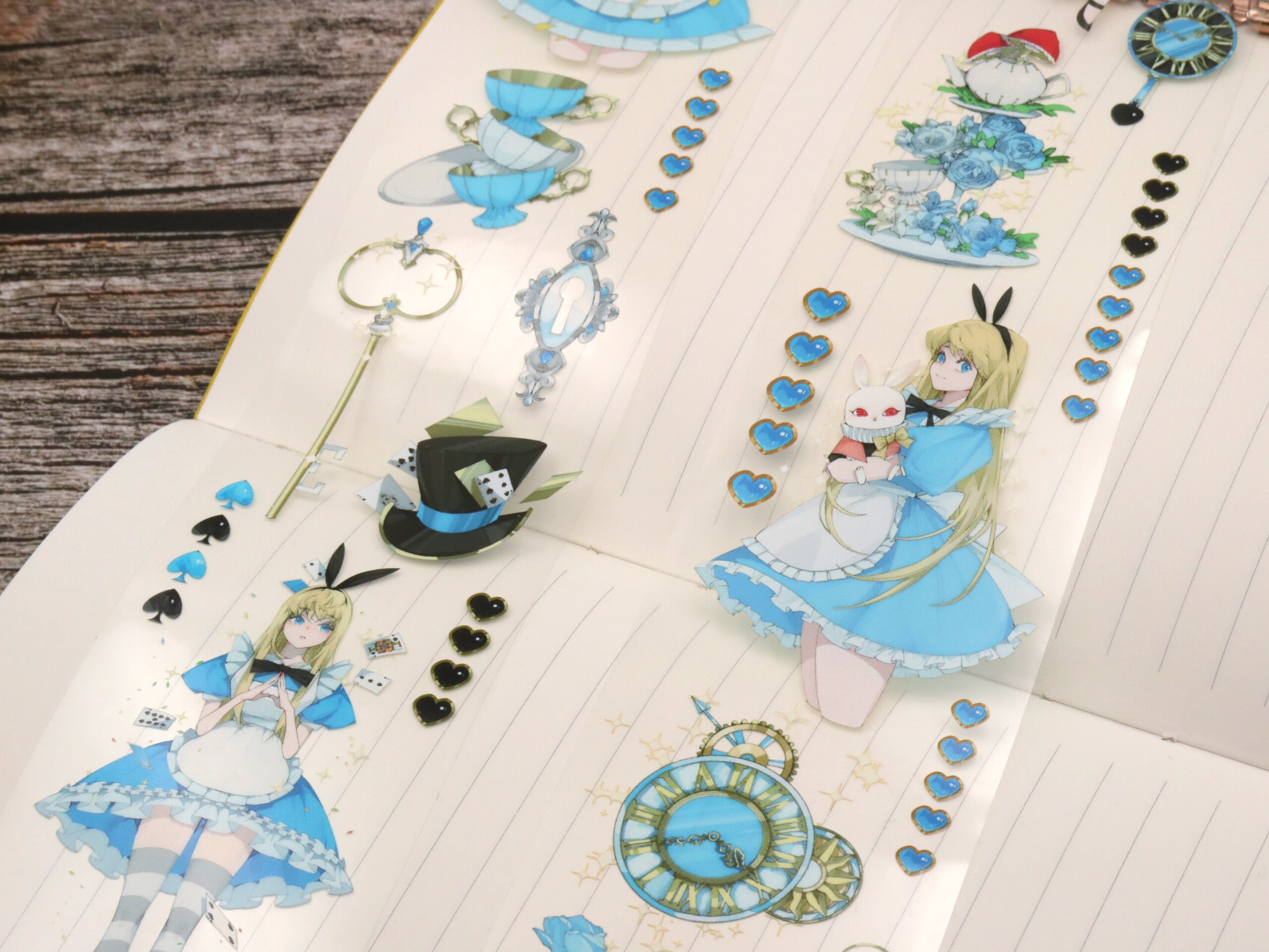 Alice in Wonderland Blue Mystery Themed PET Tape｜girl Blue Cartoon ...