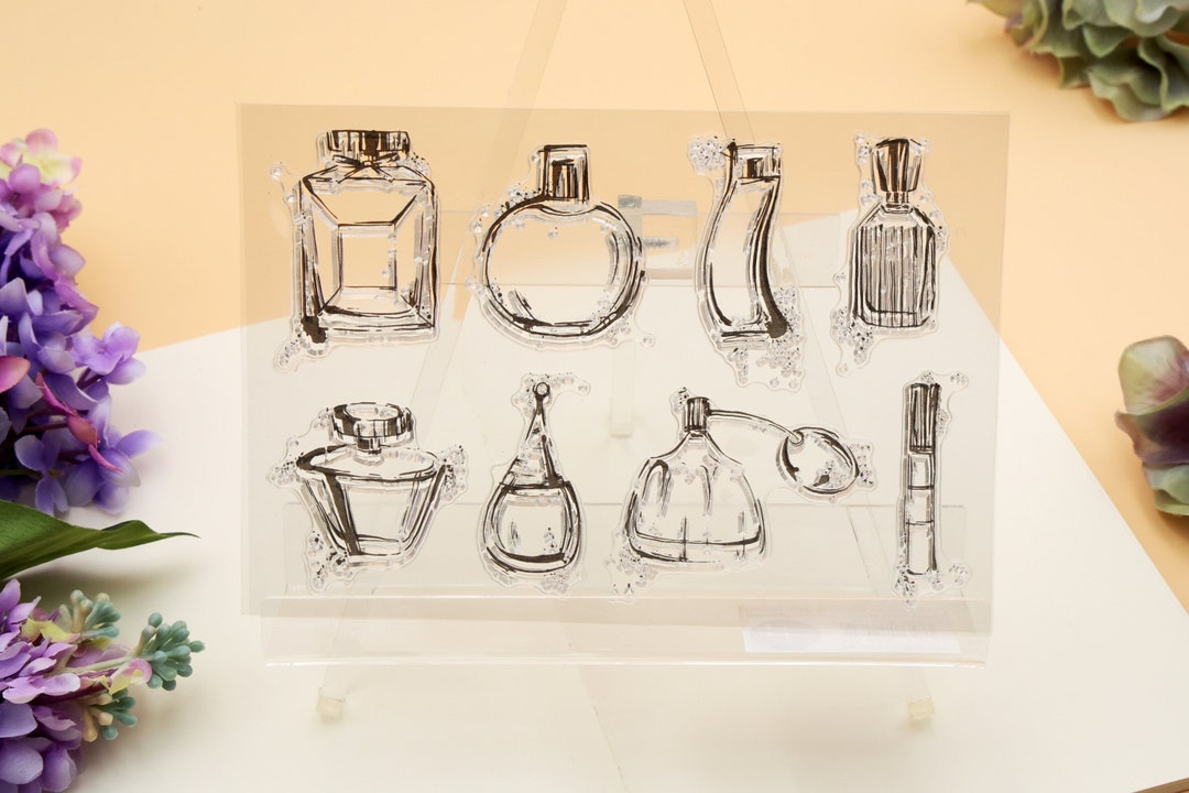 Clear Stamp Set / Clear Stamps /make-up Perfume Themed Cosmetics ...