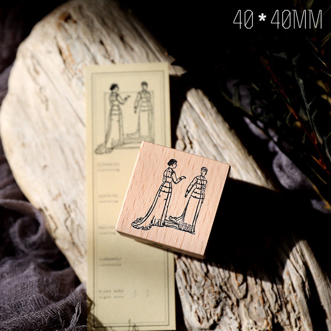 Tailor Made Model Dress Stamps Wooden Stamps Vintage Formal Dress Stamp ...