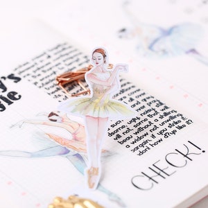 Dancing Ballet Girl Stickers | Ballet Girls Watercolor Style Themed ...