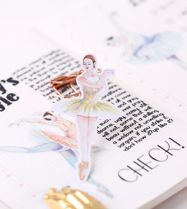 Dancing Ballet Girl Stickers Ballet Girls Watercolor Style - Etsy