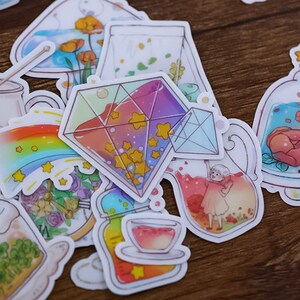 Cute Bubble Watercolor Cute Design Themed Stickers, Die Cut Stickers ...