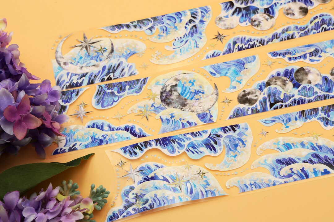 Ocean Waves PET Tape | Sea Wave Star Water Theme Tape M04 Wt-7 - Etsy