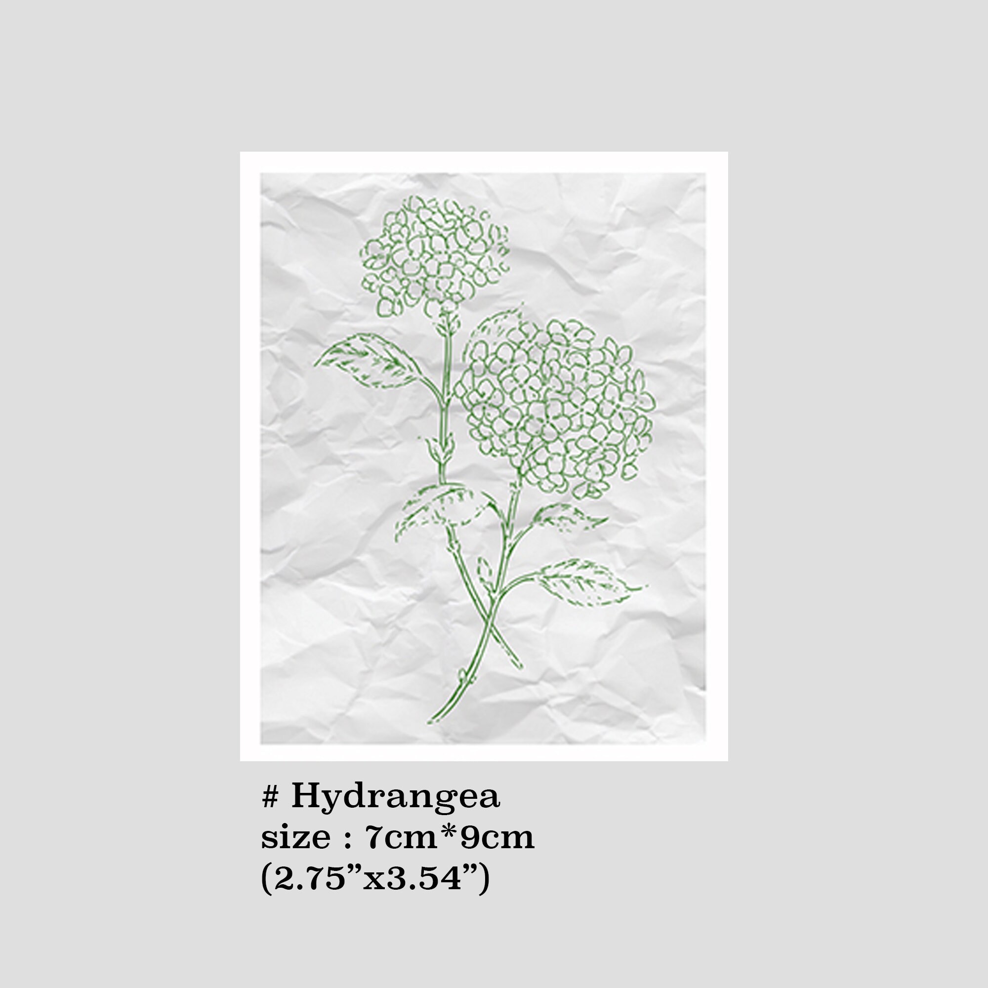 Hydrangea Blooms Wood Stamp Plant Gardening Gift Botanical | Etsy