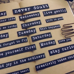 Small Word Stickers | White Matte Word Stickers, Phrases, Quotes, Y06 ...