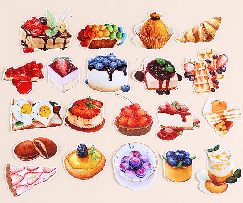 Sweets Stickers Dessert Food Candy Themed Sweets Pie Cake Decorative ...