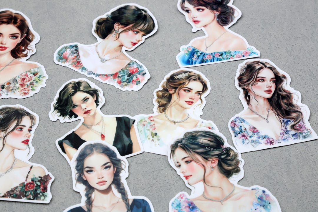 Beautiful Relaxed Confident Women Beauty Stickers | Modern Girl Style ...