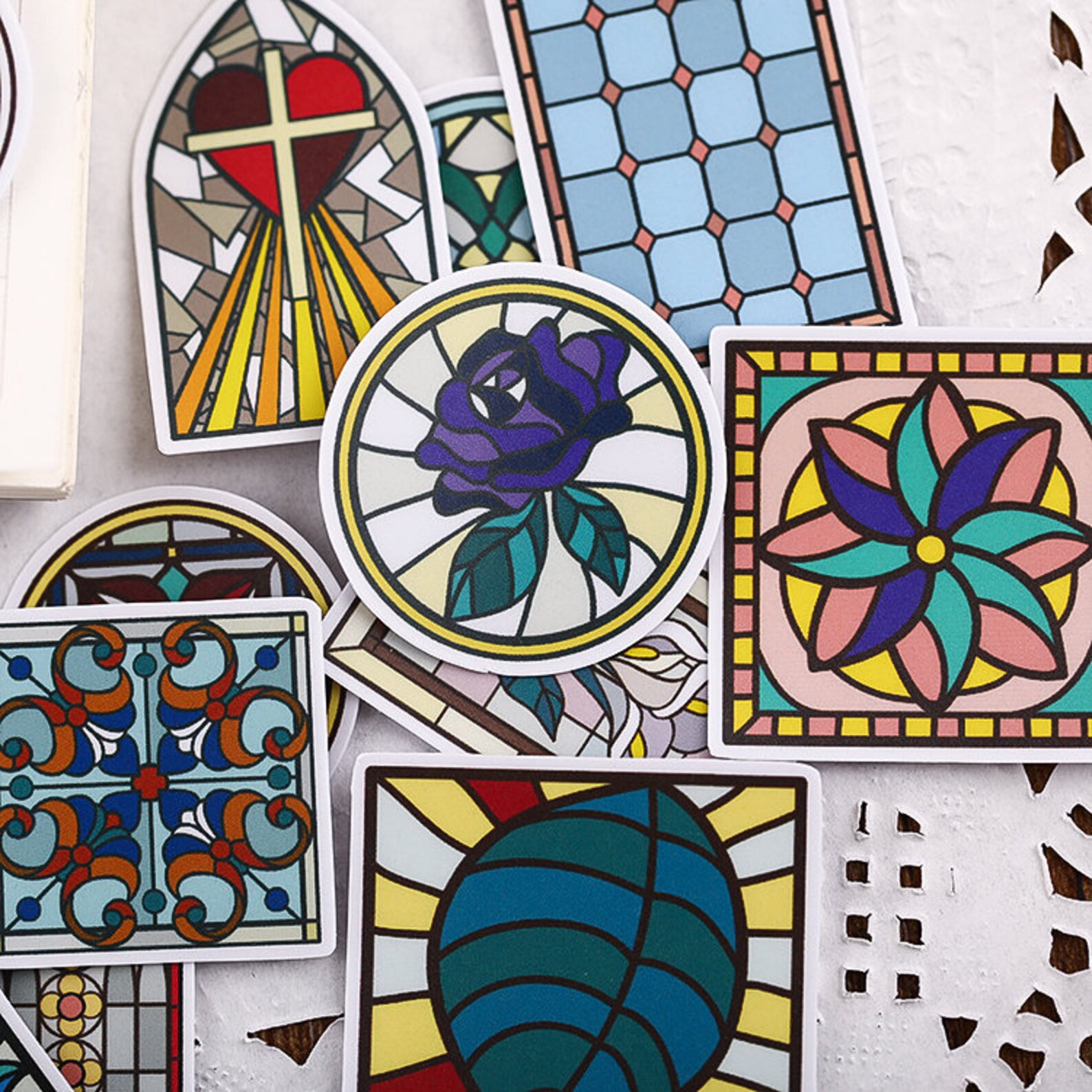 Colourful Stained Glass Window Sticker Church Window Sticker - Etsy