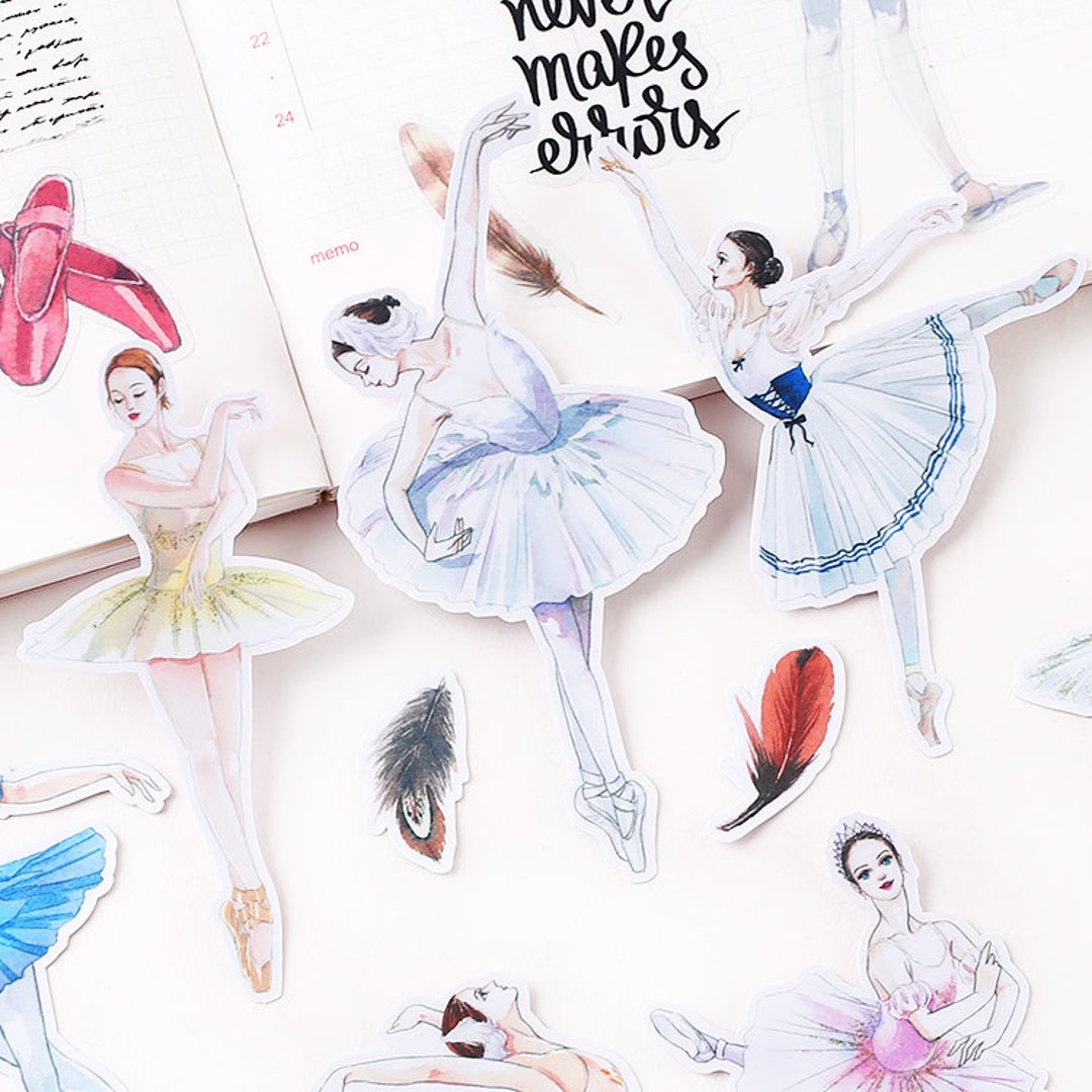 Dancing Ballet Girl Stickers | Ballet Girls Watercolor Style Themed ...