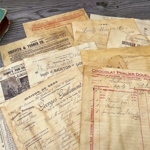 Handmade Coffee Stained Receipt Paper | Retro Invoice Business Coffee ...