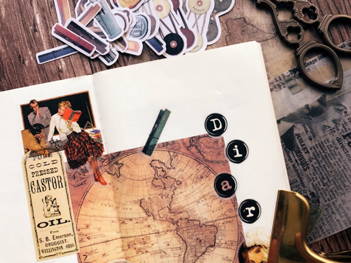 Clips Sticker Stationery Stickers Paperclip Stickers Pin | Etsy