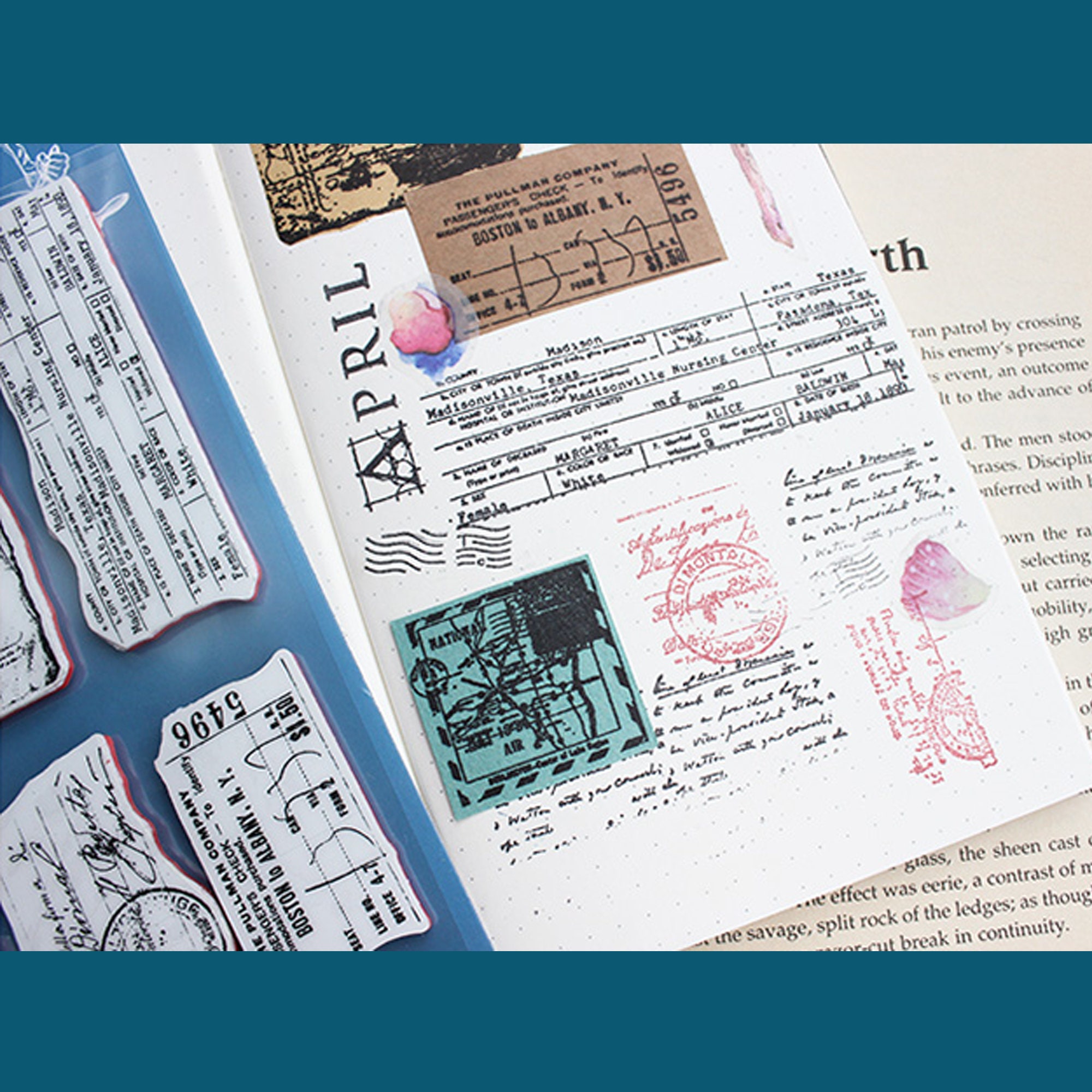 Cling Rubber Stamp Set / Rubber Stamps / Vintage Letter | Etsy