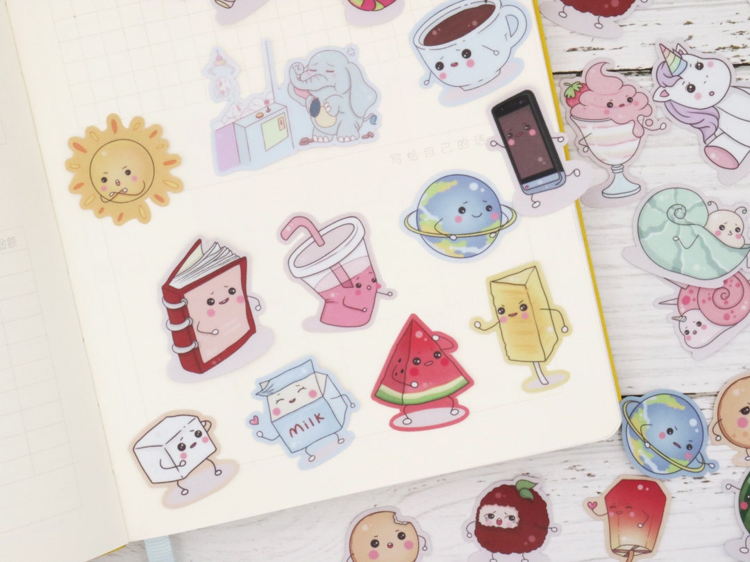 Cute Emoji Stickers | Cute Face Small Things Animal Cup Unicorn ...
