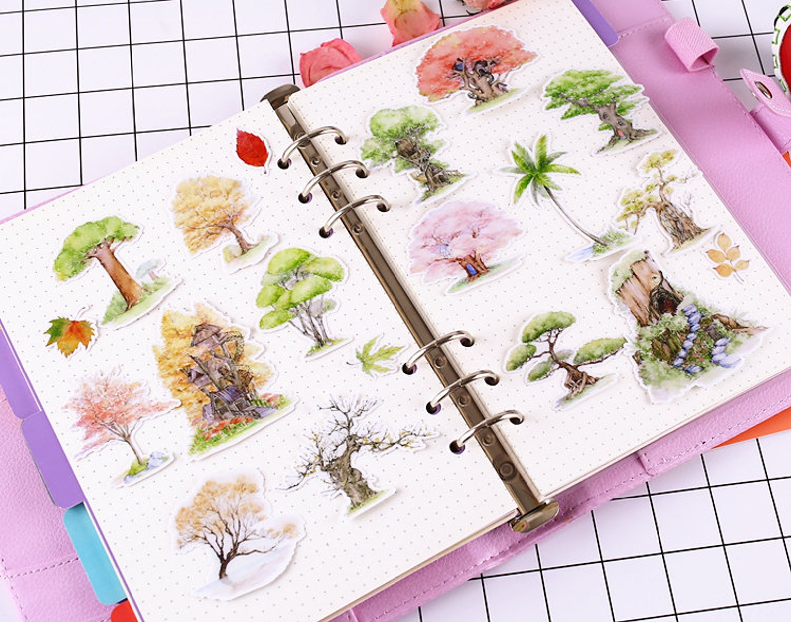 Tree Stickers Nature Greenchy Stickers Floral Stickers Junk - Etsy