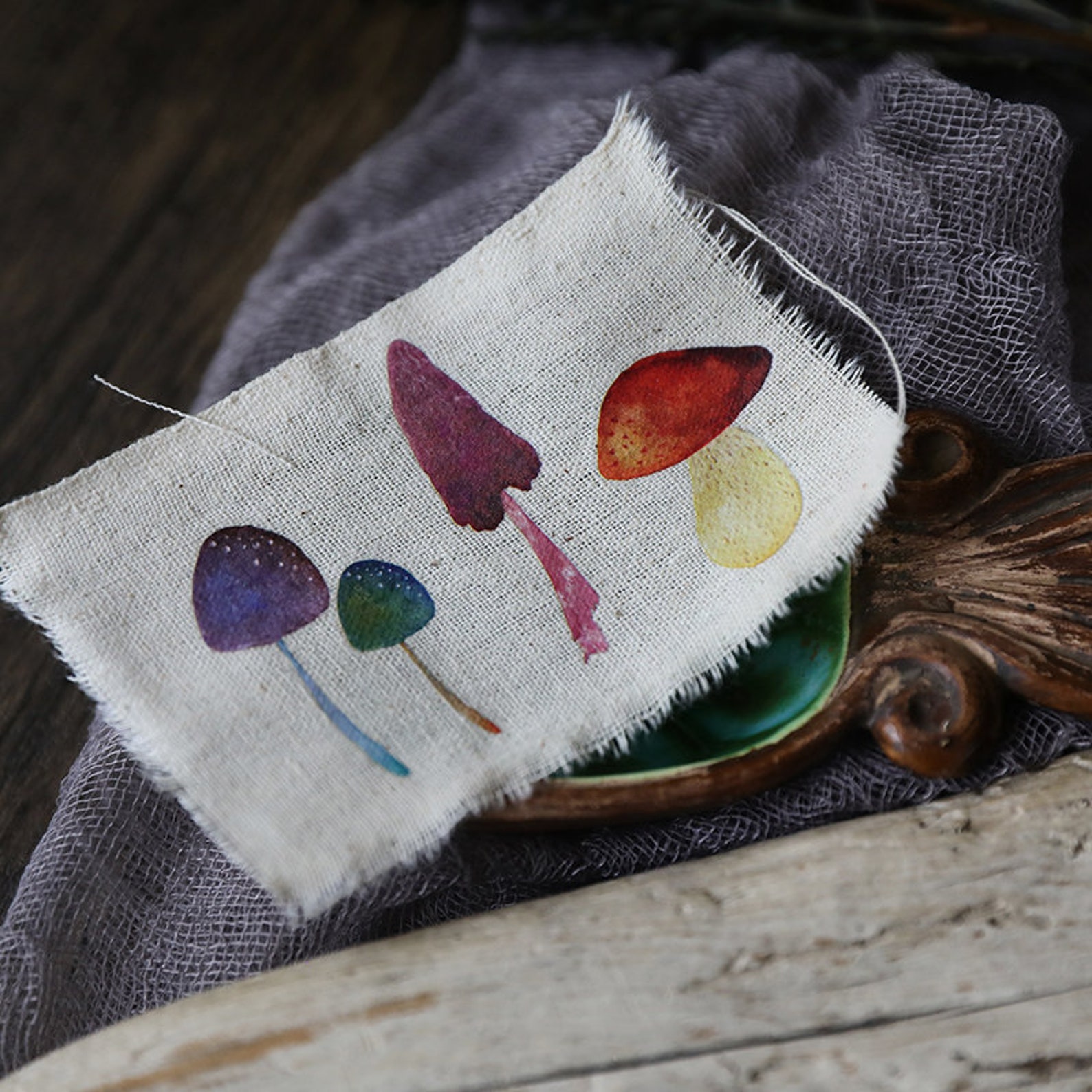 RUB-ON Stickers | 2 Sheets Rub on Transfer Stickers, Botanical Mushroom ...