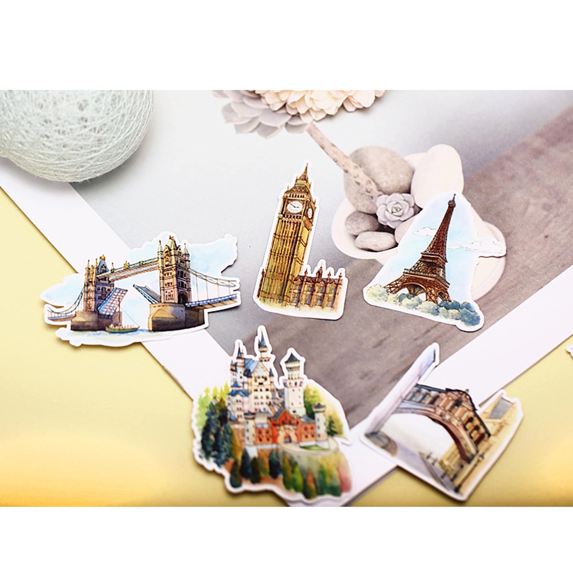 Travel sticker tourist attractions scenic spots | Etsy