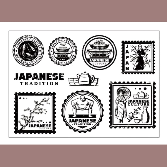 Craft Supplies & Tools Clear Japanese Traditional Style Stamps ...