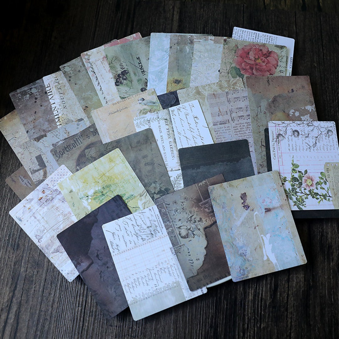 30pcs/pack Double-sided Vintage Paper Pack, Vintage Paper Stack ...