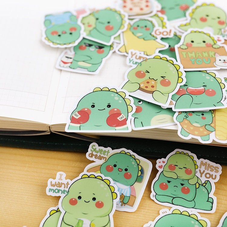 Cute Baby Dinosaur S2 Sticker Themed Animal Stickers - Etsy