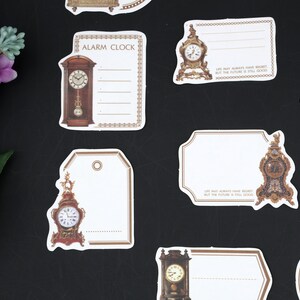 Pendulum Wall Clock Label Stickers | Washi Sticker Retro Themed ...