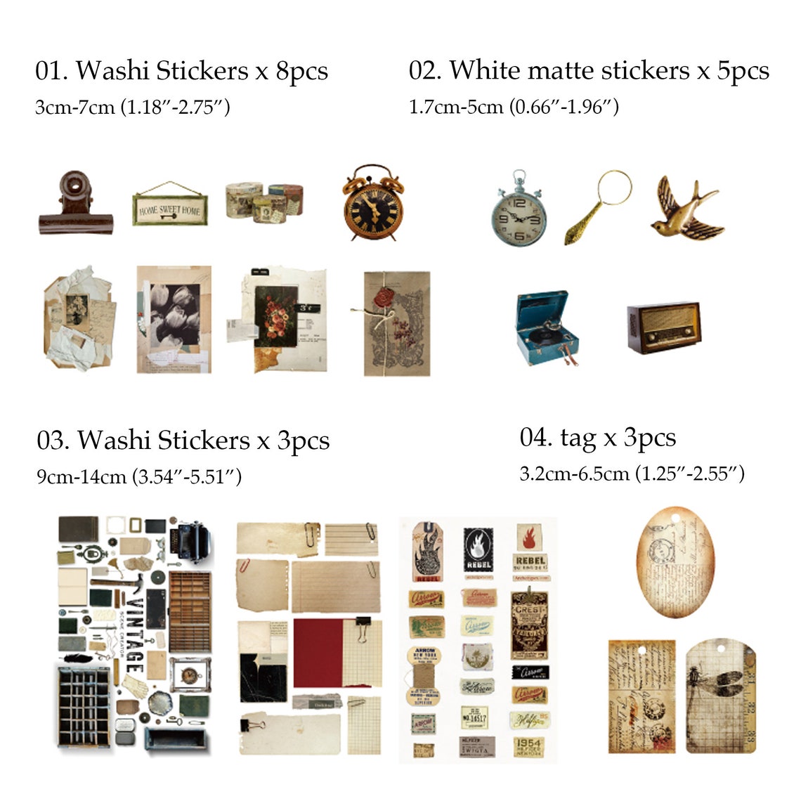 Retro Stuff Junk Journal Kit Pack, Various Vintage Treasure Items Old ...